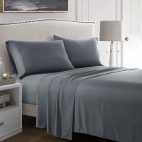 China Sustainable Soft Bed Set 1800TC Solid Egyptian Cotton Fitted Sheet 4 Piece Quilt Bedding Set for sale