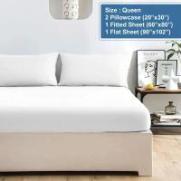 China Sustainable Soft Bed Set 1800TC Solid Egyptian Cotton Fitted Sheet 4 Piece Quilt Bedding Set for sale