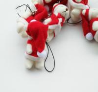 China Mini Christmas Knuckle Bear 6cm Plush Toy Teddy Bear Doll Pendant with 6*3*2cm Size for sale