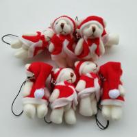 China Mini Christmas Knuckle Bear 6cm Plush Toy Teddy Bear Doll Pendant with 6*3*2cm Size for sale