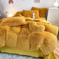 China Age Group Adult Child Ginger Color Plain Dyed Duvet Cover Set for Winter Bed Linen for sale