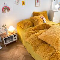 China Age Group Adult Child Ginger Color Plain Dyed Duvet Cover Set for Winter Bed Linen for sale