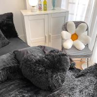 China Warm Mink Velvet Crystal Bedding Solid Duvet Cover Set for Winter Dazzling Black Color for sale