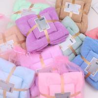 China Top-Rated Customized Color Thickened Coral Fleece Towel Bath Set Perfect for All Ages for sale