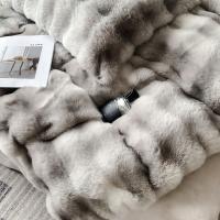 China 2024 Winter Super Soft Ultra Warm Double-side Mink Rabbit Fur Velvet Fluffy Plush Bedding Sheet Set 4 Pieces for sale