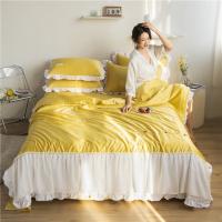 China Luxury Embroidery Washed Silk Bedding Set Quilt Filled Soft and Breathable Bed Sheet 2024 for sale
