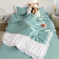 China Luxury Embroidery Washed Silk Bedding Set Quilt Filled Soft and Breathable Bed Sheet 2024 for sale