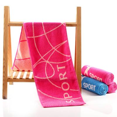 China Color Woven Cotton Sports Towel 27.5*110 Size Logo Perfect for Badminton and Tennis for sale