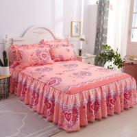 China Double Lace Bed Sheets with Bed Skirt Set in National Standards Color Fastness Grade for sale