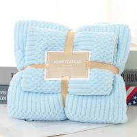 China Thickened Microfiber Coral Fleece Bath Towel Set 2 in 1 for Square 250GSM Face Towel for sale