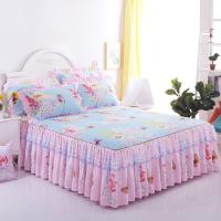 China Multifunctional Double Lace Bed Sheets with Bed Skirt and Pillow Case 100% Polyester for sale