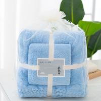 China Knitted Microfiber Coral Fleece Bathroom Bath Towel Sets Perfect for Everyone's Needs for sale