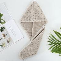 China Soft and Skin-Friendly Microfiber Dry Hair Cap Fast Absorbent 65*25cm Novelty Pattern for sale