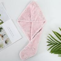 China Soft and Skin-Friendly Microfiber Dry Hair Cap Fast Absorbent 65*25cm Novelty Pattern for sale