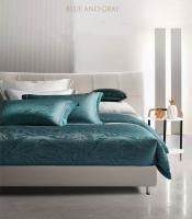 China Rotary Screen Printed Luxury 19mm Silk Cotton Jacquard 4Pcs Quilt Cover Bedding Set for sale