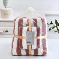 China Soft and Absorbent Microfiber Coral Fleece Cation Bath Towel Set for All Age Group for sale