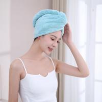 China Women's High Density Hair Drying Cap 88g-90g Quick-drying Turban with Cartoon Embroidery for sale