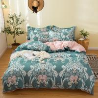 China Reactive Printing Luxury 4pcs Bedding Set for Customized Single Double Queen King Size for sale