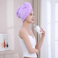 China Women's High Density Hair Drying Cap 88g-90g Quick-drying Turban with Cartoon Embroidery for sale