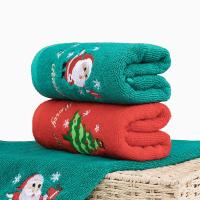 China Christmas Embroidered Hand Towel Set 100% Cotton Bath Towels in Gift Box for Everyone for sale