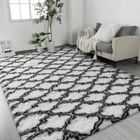 China 9mm Thickness Custom Geometric Indoor Floor Rug Large Shag Area Rugs for Bedroom Plush for sale