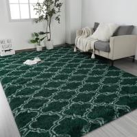 China 9mm Thickness Custom Geometric Indoor Floor Rug Large Shag Area Rugs for Bedroom Plush for sale
