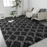 China 9mm Thickness Custom Geometric Indoor Floor Rug Large Shag Area Rugs for Bedroom Plush for sale