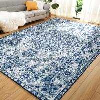 China Bohemian Style Floral Print Living Bedroom Rug with Non-Shedding Function and Easy Care for sale