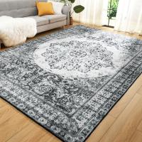 China Bohemian Style Floral Print Living Bedroom Rug with Non-Shedding Function and Easy Care for sale