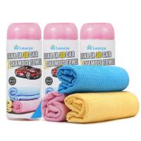 China Quick-Dry Light Blue 3D PVA Towel for Easy Wrinkle Fade and Multi-Function Bath Hair Rub for sale