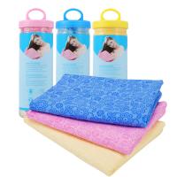 China Quick-Dry Light Blue 3D PVA Towel for Easy Wrinkle Fade and Multi-Function Bath Hair Rub for sale