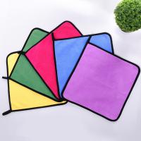 China 30*30 Superfine Fiber Car Wash Towel with Strong Water Absorption and Special Design for sale