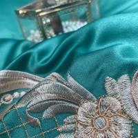 China 125gsm Washed Silk Embroidery 4pcs Bedding Sets King Size European Style Collections for sale