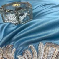 China 125gsm Washed Silk Embroidery 4pcs Bedding Sets King Size European Style Collections for sale