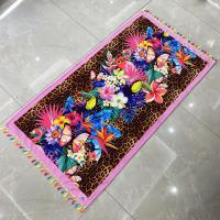 China Customized Designs Supported Super Soft Printed Microfiber 100% Polyester Beach Towel for sale
