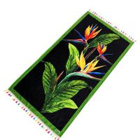 China Customized Designs Supported Super Soft Printed Microfiber 100% Polyester Beach Towel for sale