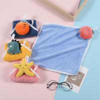 China 25*25cm Multi Color Coral Velvet Hand Wipes for Soft Absorbent Kitchen Hanging Towel for sale