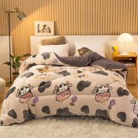 China Sample Sustainable Super Soft Warm Cozy Winter Quilt Double Sided Soft Velvet Comforter for sale