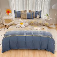 China Home Warm Cosy Luxury Breathable Super Soft Fitted Bed Sheet 4 Piece Bedding Sheet Set for sale
