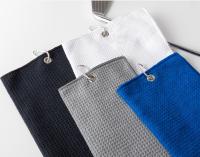 China Custom Logo Golf Towels Microfiber Waffle Cleaning Towel for Sustainable Sports Adults for sale