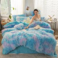 China Full Size Bedding Set with Plant Pattern and Reactive Printing in Mink Velvet Material for sale