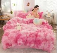 China Full Size Bedding Set with Plant Pattern and Reactive Printing in Mink Velvet Material for sale