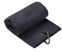 China Custom Logo Golf Towels Microfiber Waffle Cleaning Towel for Sustainable Sports Adults for sale