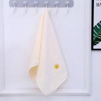 China All-aged Customized Size Embroidery Logo Cotton Towel For Men Women Soft Thickened Towels SOLID COLOR for sale