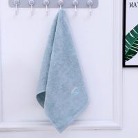 China All-aged Customized Size Embroidery Logo Cotton Towel For Men Women Soft Thickened Towels SOLID COLOR for sale