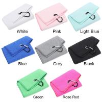 China Custom Printed Logo Microfiber Golf Towel with Waffle Design and Hook 30*50cm/40*60cm for sale