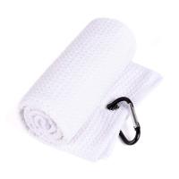 China Custom Printed Logo Microfiber Golf Towel with Waffle Design and Hook 30*50cm/40*60cm for sale