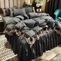 China Custom Polyester Fabric Bed Skirt Bedding Set for Adults and Children Duvet Included for sale
