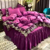China Custom Polyester Fabric Bed Skirt Bedding Set for Adults and Children Duvet Included for sale