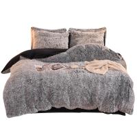 China Rainbow Color Luxury Shaggy Super Soft Warm Mink Velvet Crystal Velvet Bedding Sets for sale